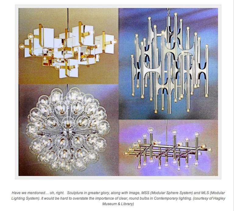 Motoko Ishii Chrome Sputnik for Lightolier For Sale at 1stDibs