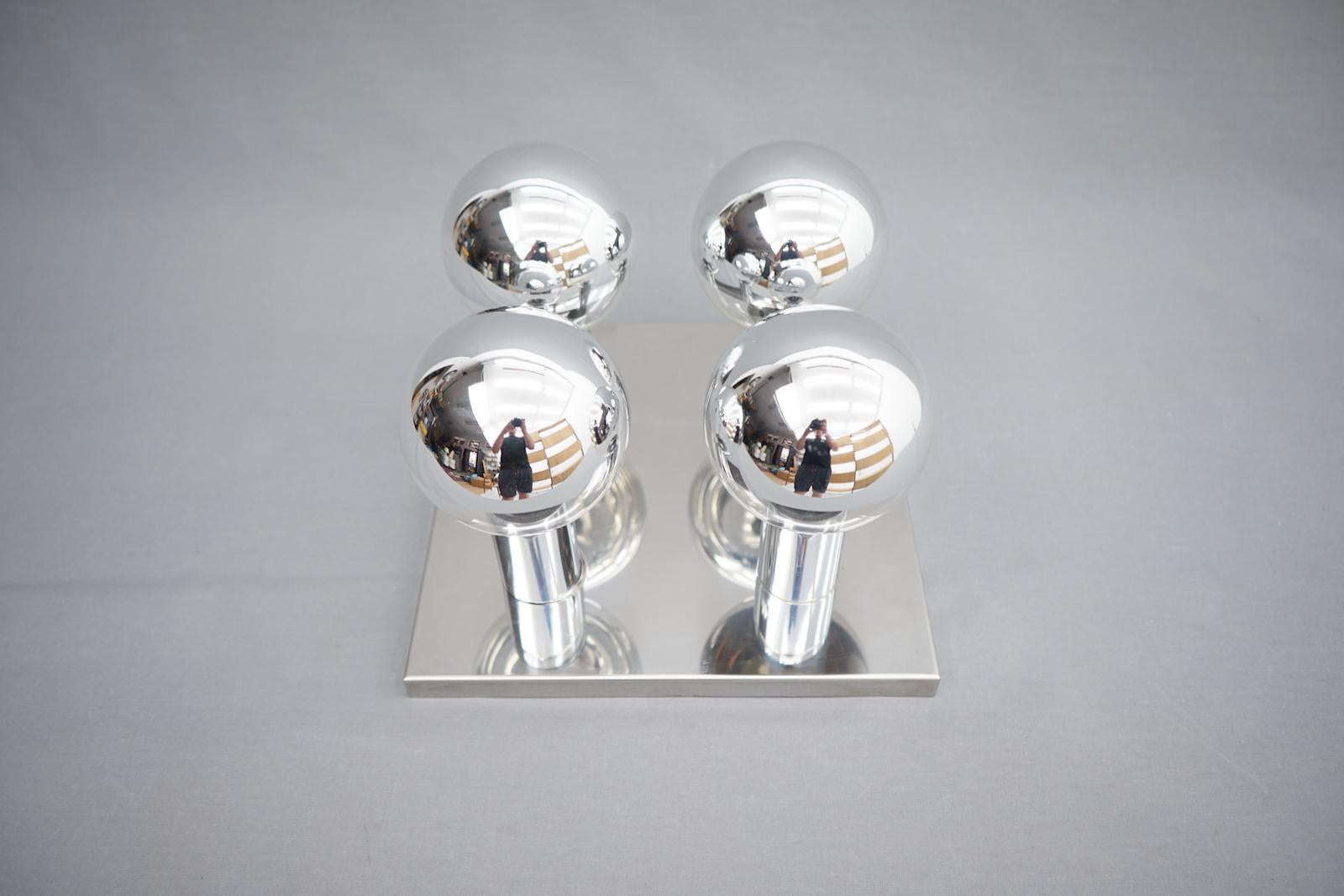 Motoko Ishii Wall or Flush Mount Light for Staff 1970s For Sale at 1stDibs