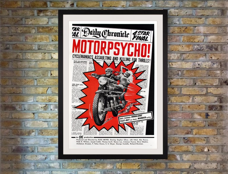 'Motorpsycho' Original Vintage Movie Poster, American, 1965 For Sale at ...