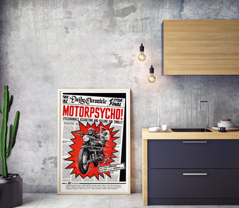 'Motorpsycho' Original Vintage Movie Poster, American, 1965 For Sale at ...
