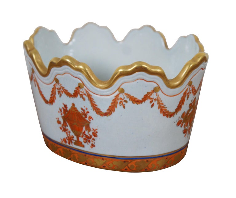 Mottahedeh Lowestoft Monteith Porcelain Scalloped Candy Nut Bowl ...