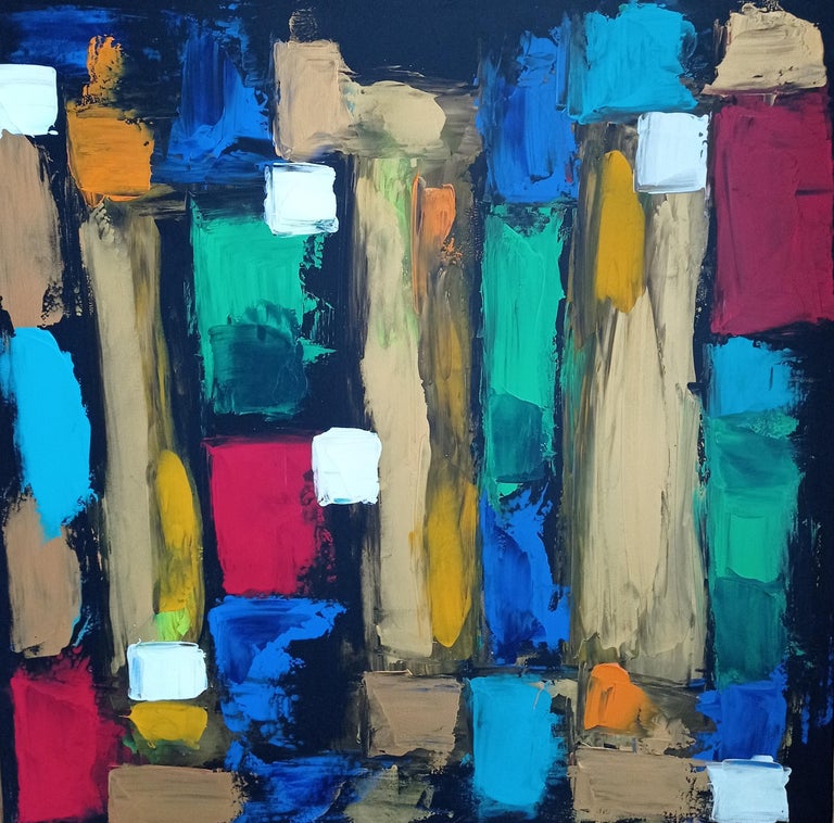 Mougenot Natalya - Abstract artwork with squares and rectangles ...