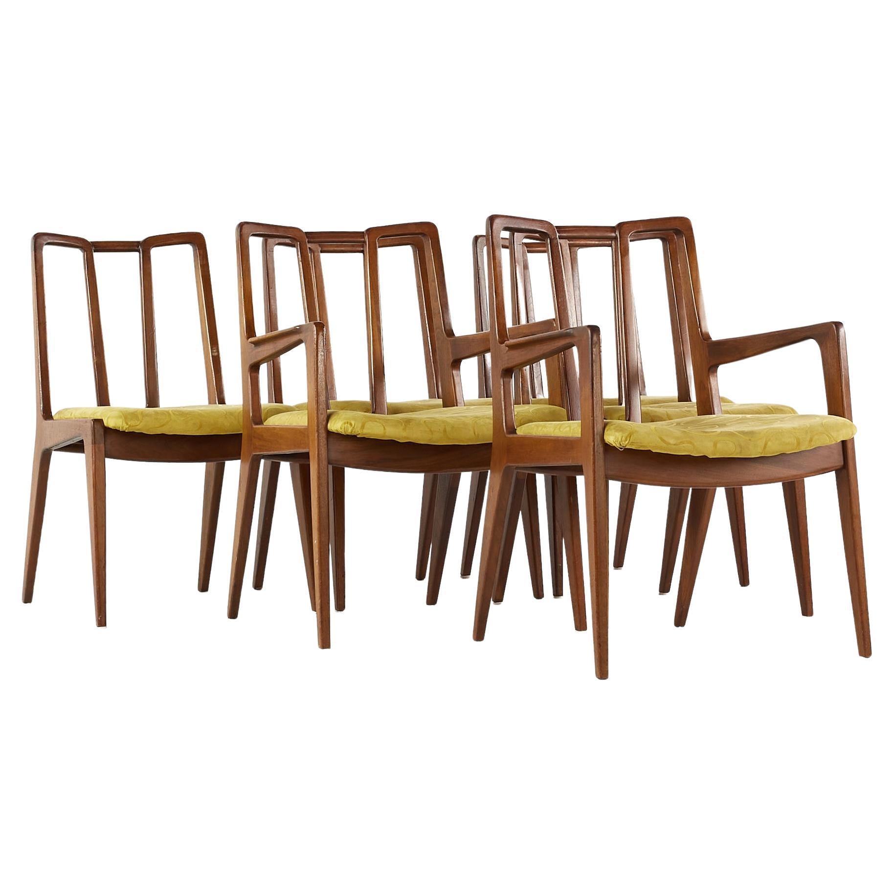 Mt Airy Crotch Walnut French Provincial Louis XV Needlepoint Dining ...