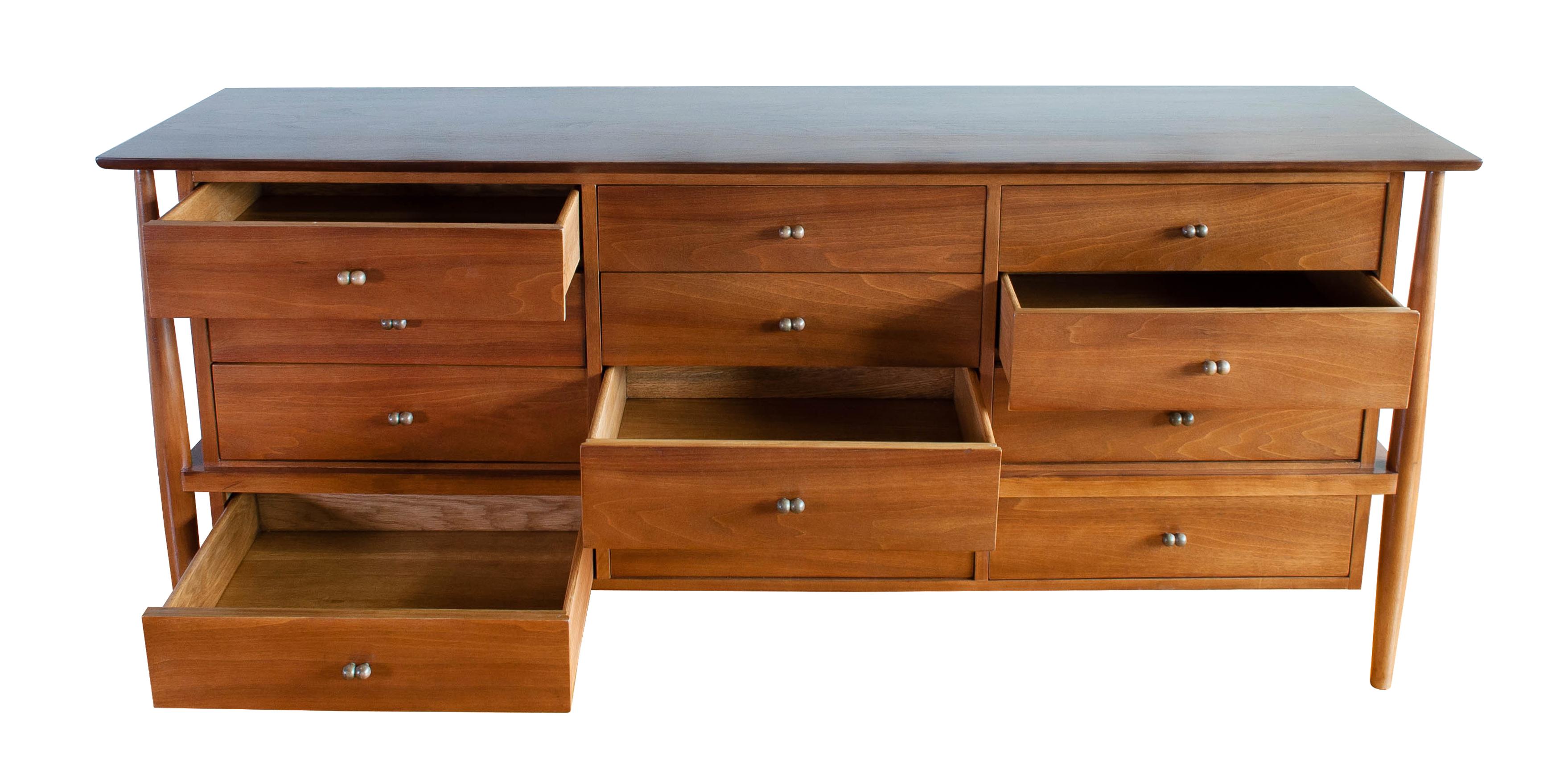 Mount Airy Walnut and Brass Credenza Dresser For Sale at 1stDibs ...