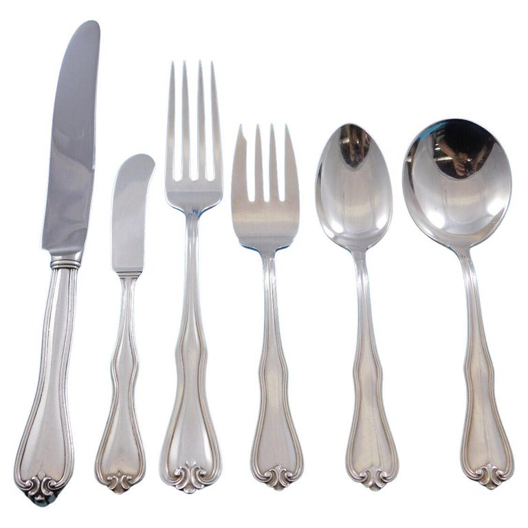 Mount Vernon by Watson Sterling Silver Flatware Set for 8 Service 53 ...