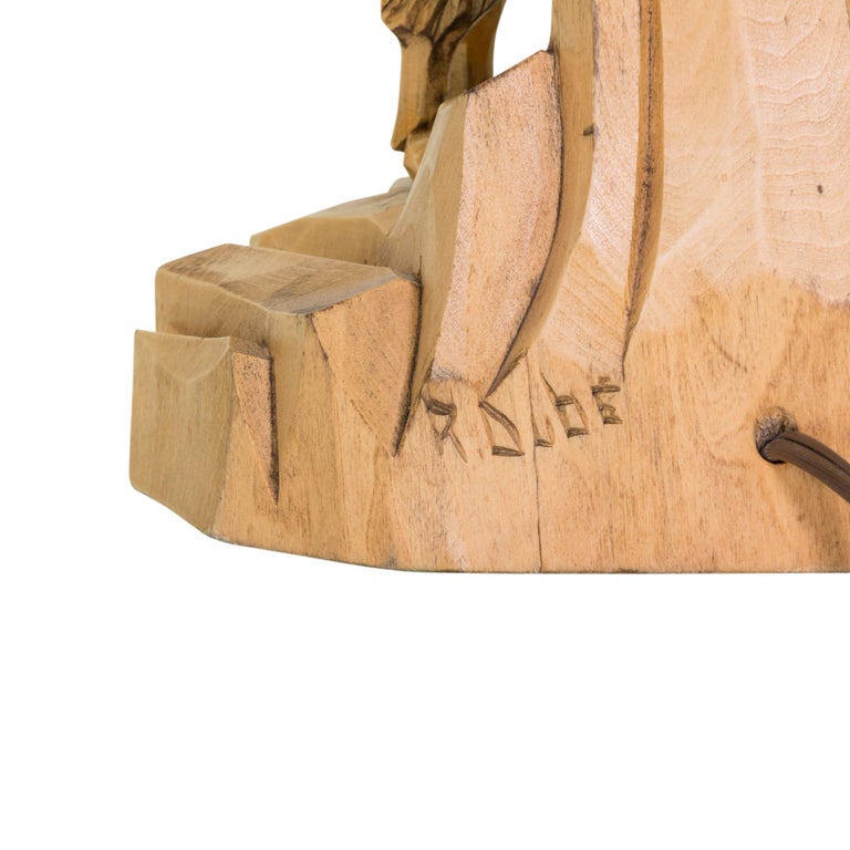 Mountain Goat Carved Lamp For Sale at 1stDibs | goat lamp, lamp goat ...