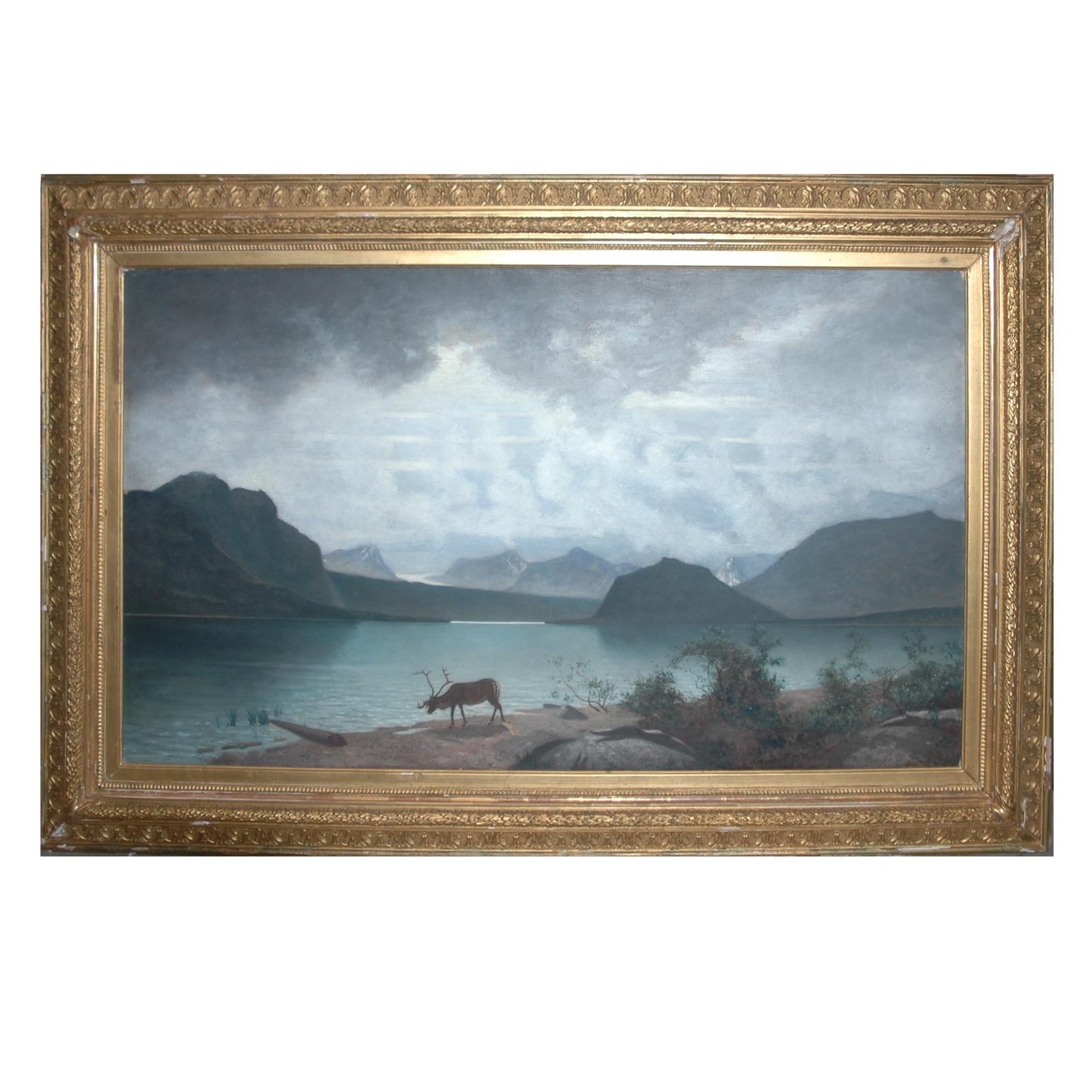 "Mountain Lake, " Saggat Trask Lapland Johan Ringsten or Per D. Holm, c ...