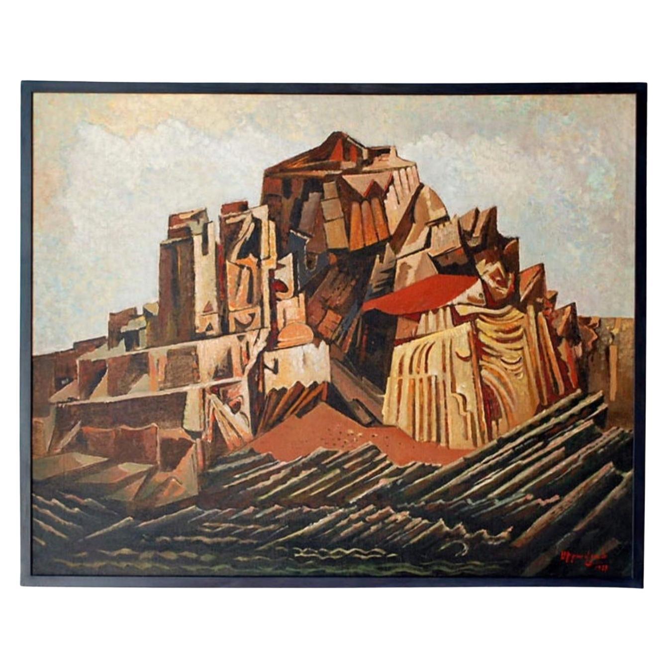Stunning Brutalist Hanging Terracotta Mural Tapestry by Stan Bitters at ...