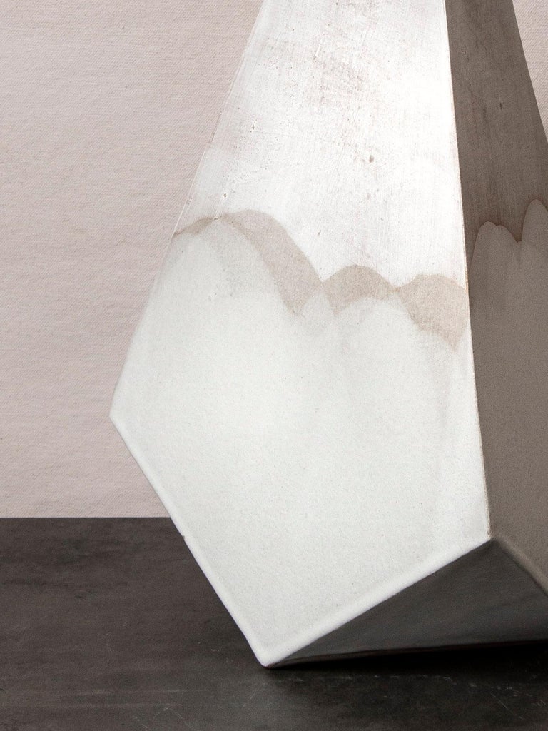 Mountain Lamp 1 - Matte White Geometric Ceramic Table Lamp For Sale at ...