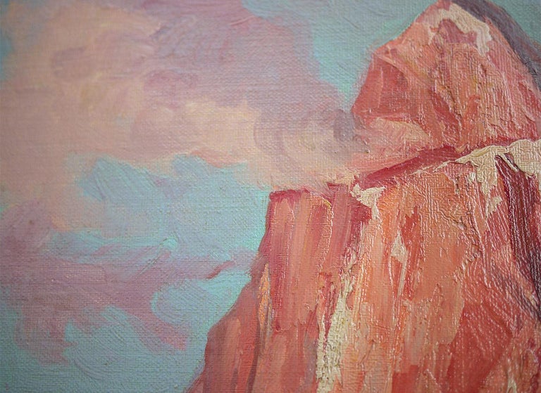 Mountain Peak Painting Oil on Canvas, 1940 at 1stDibs