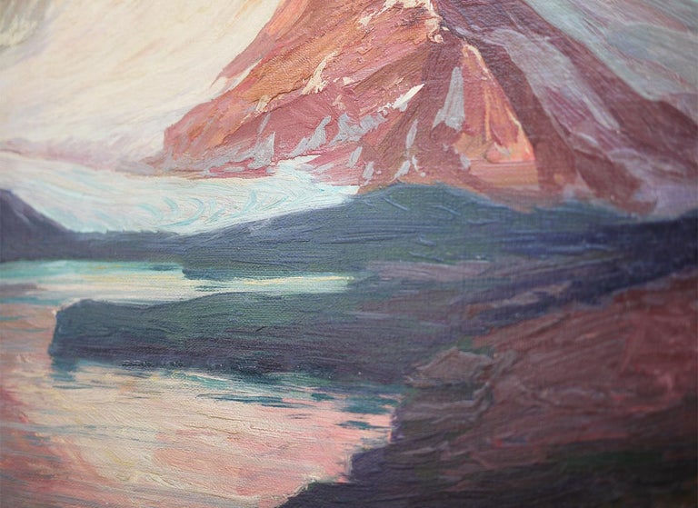 Mountain Peak Painting Oil on Canvas, 1940 at 1stDibs