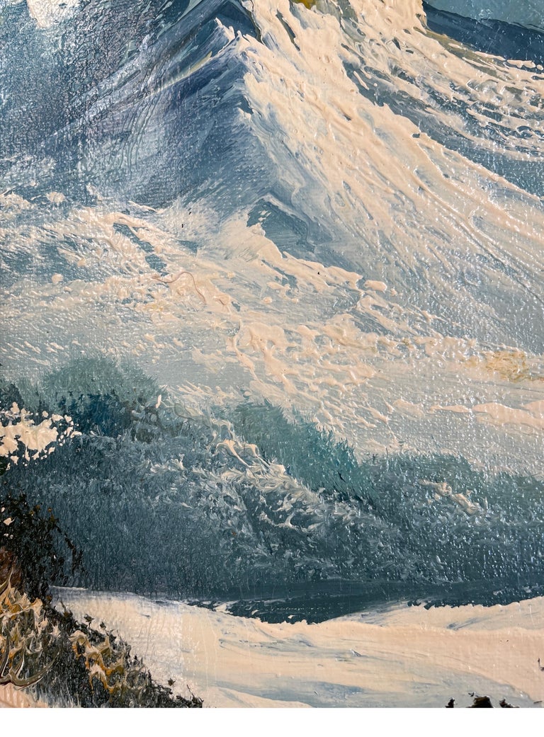 Snow covered Mountain Landscape Scene For Sale at 1stDibs