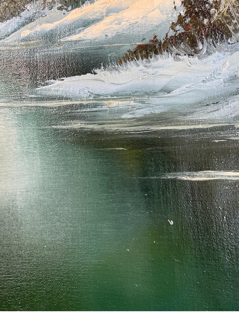 Snow covered Mountain Landscape Scene For Sale at 1stDibs