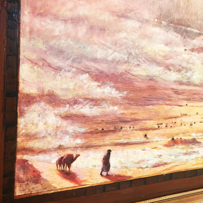 Mountainous Pink Vintage Caravan Painting By Alan Healey For Sale at ...