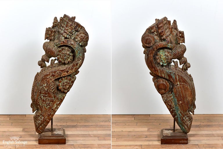Mounted Antique Wooden Carvings, 20th Century For Sale at 1stDibs