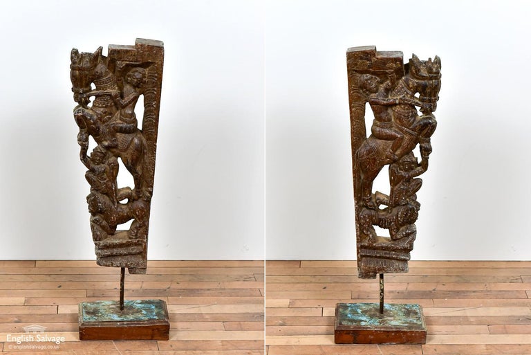 Mounted Antique Wooden Carvings, 20th Century For Sale at 1stDibs