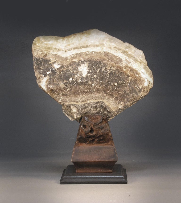 Mounted Banded Fluorite Slab Specimen For Sale at 1stDibs