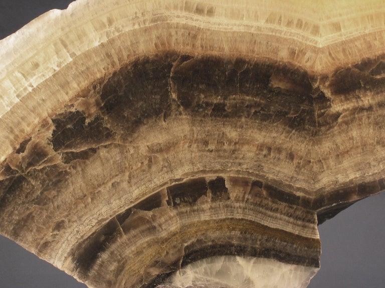 Mounted Banded Fluorite Slab Specimen For Sale at 1stDibs