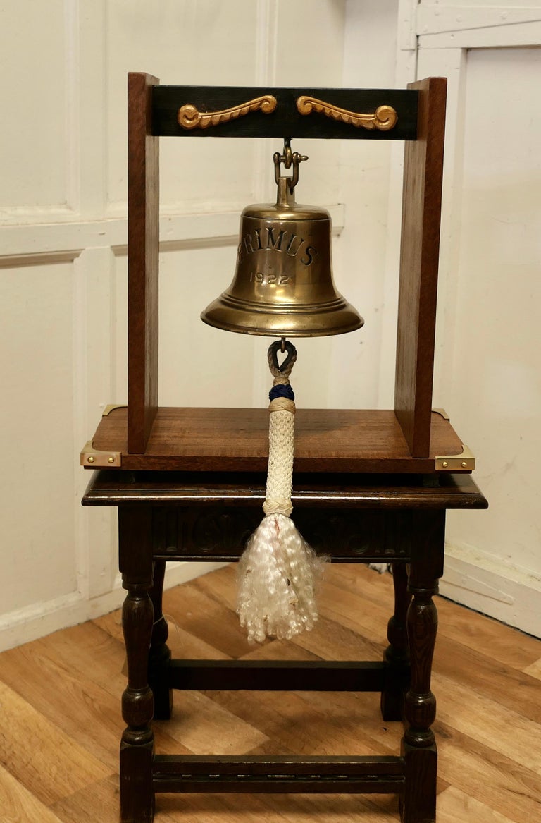 Mounted Bronze Ships Bell from Mv Erimus 1922, Thornaby on Tees For ...