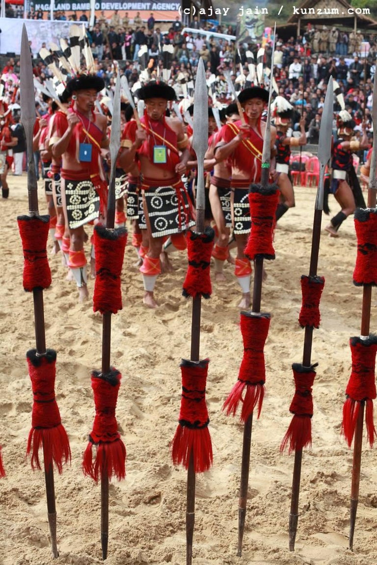 Mounted Ceremonial Nagaland Spear or Staff For Sale at 1stDibs | naga ...