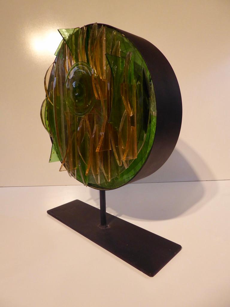 Mounted Glass Art Sculpture by British Columbia Artist Mary Filer For ...