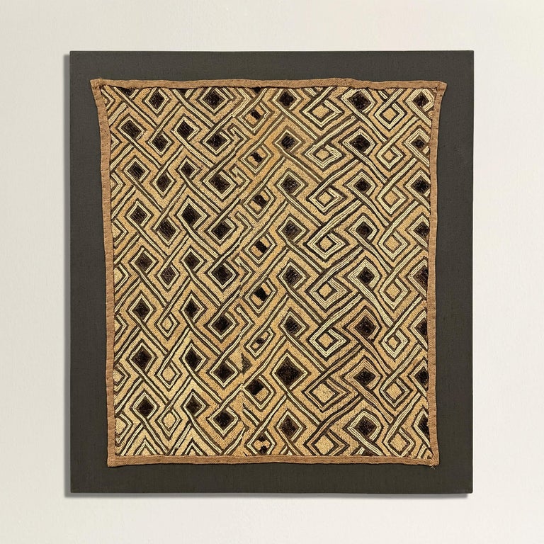 Mounted Kuba Cloth Panel For Sale at 1stDibs