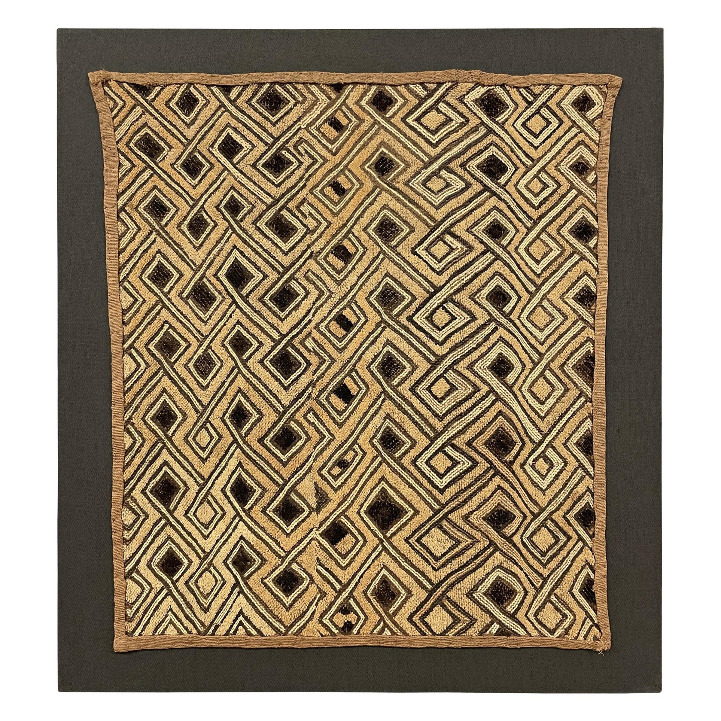 Massive Framed Kuba Cloth at 1stDibs