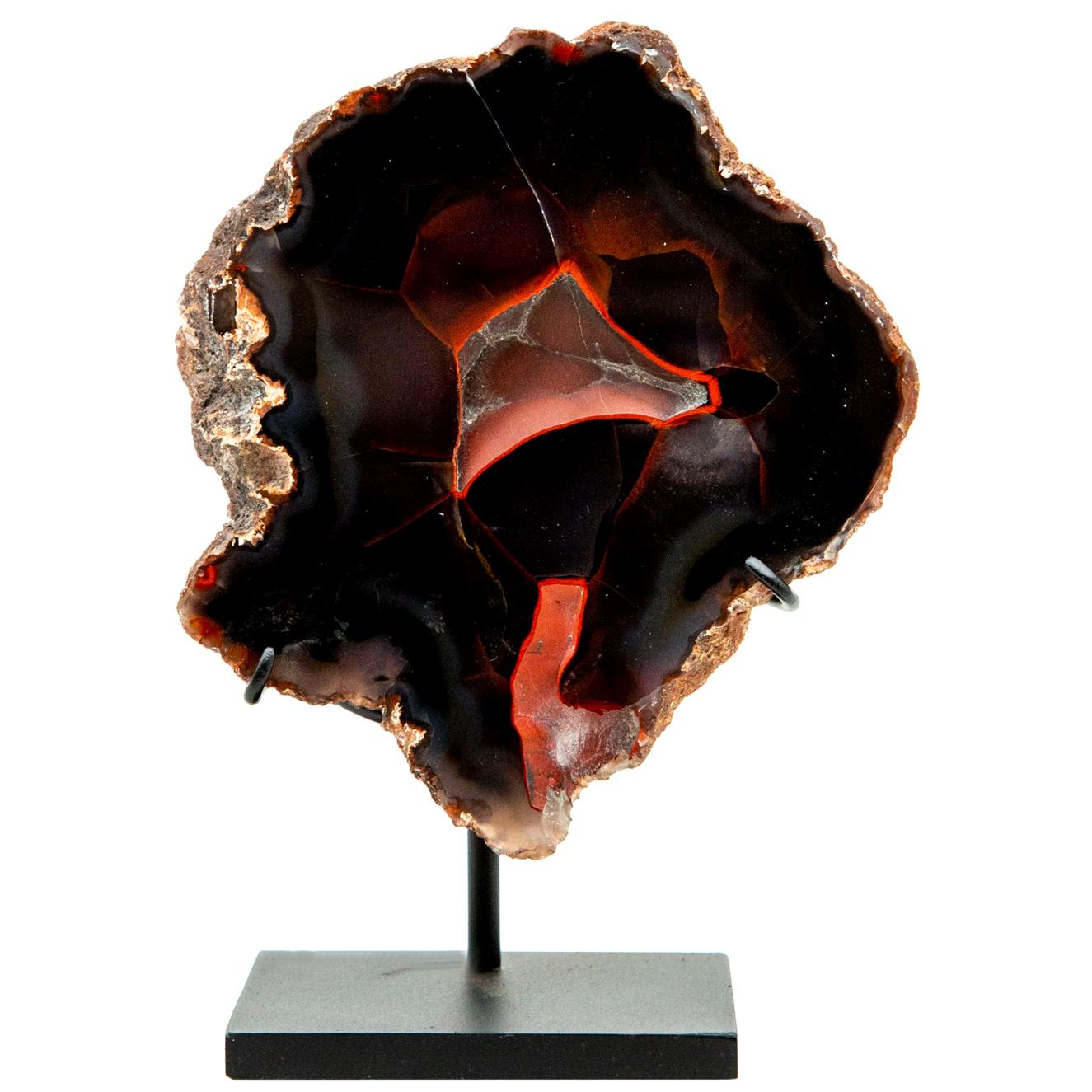 Mounted Red Fox Agate at 1stDibs