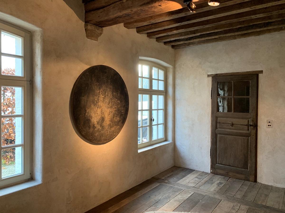 Mounted Tabletop Abstract Painting at 1stDibs