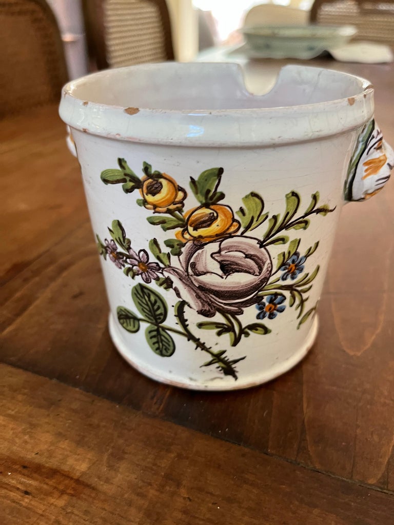 Moustieres Olive Pot in Faience, Mid-18th Century For Sale at 1stDibs