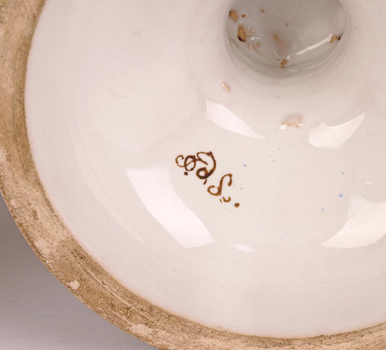 Moustiers Pair French Faience Figural Mounted Pottery Pot Pourri Vases ...