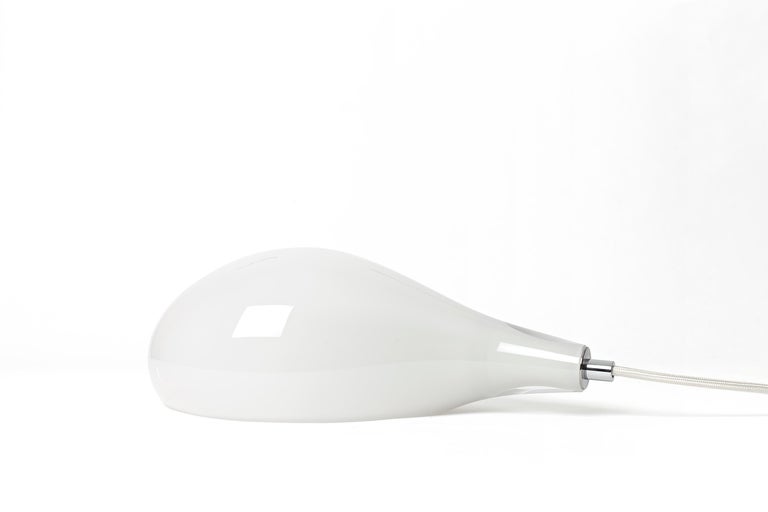 Mouth Blown Glass Lamp in White, Leech by Stoft 2017, Contemporary For ...