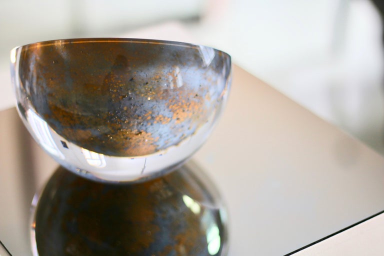 'Experience' Yellow and Blue Glass Mirror For Sale at 1stDibs