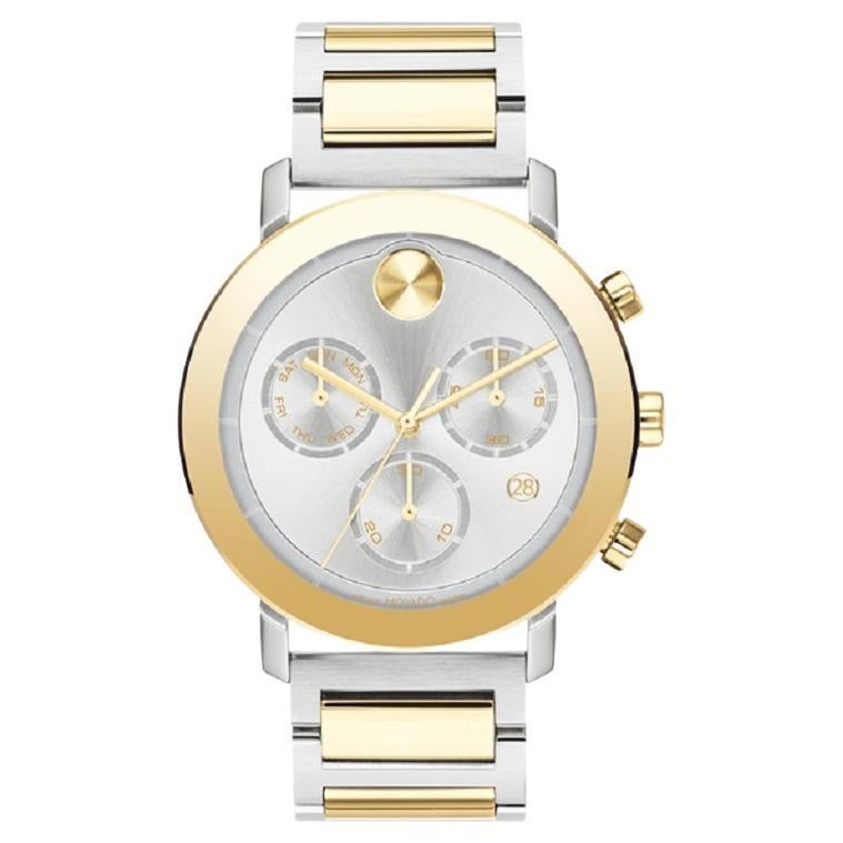 Movado Bold Fusion 42mm Black Dial Stainless Steel Men's Watch 3600851 ...