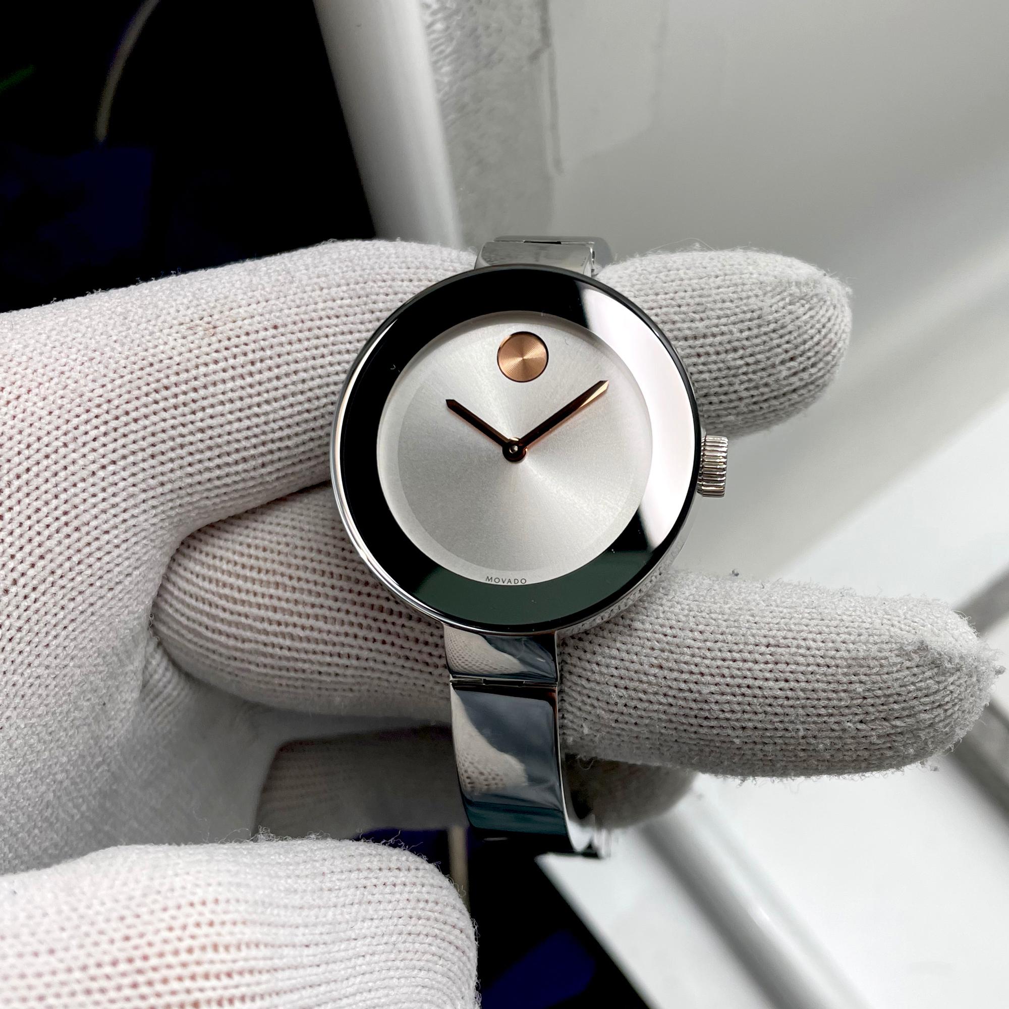 Movado Bold Museum Steel Silver Dial Quartz Ladies Watch 3600194 at ...