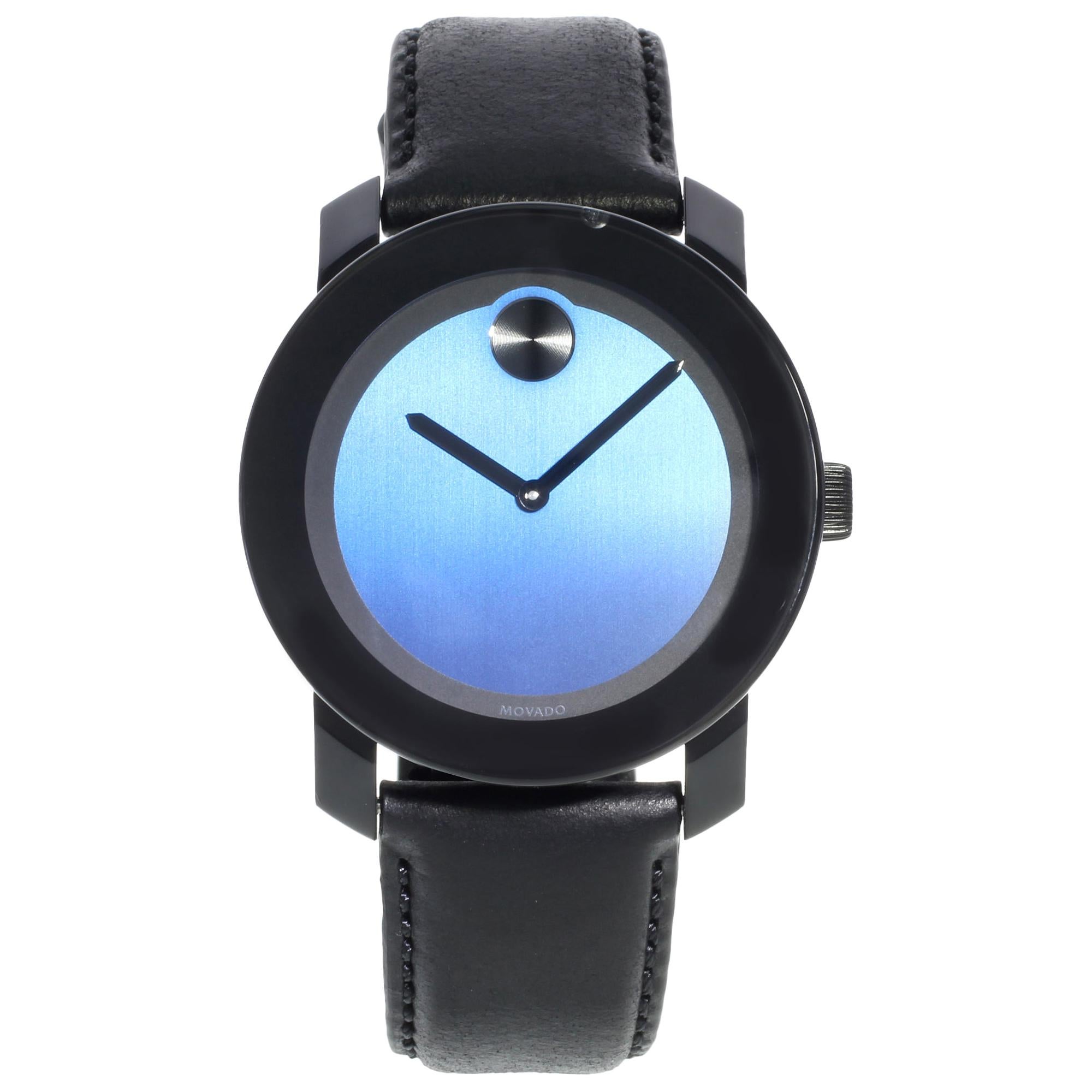 Movado Silver Stainless Steel Bold MB.01.3.14.6037 Men's Wristwatch 36 ...