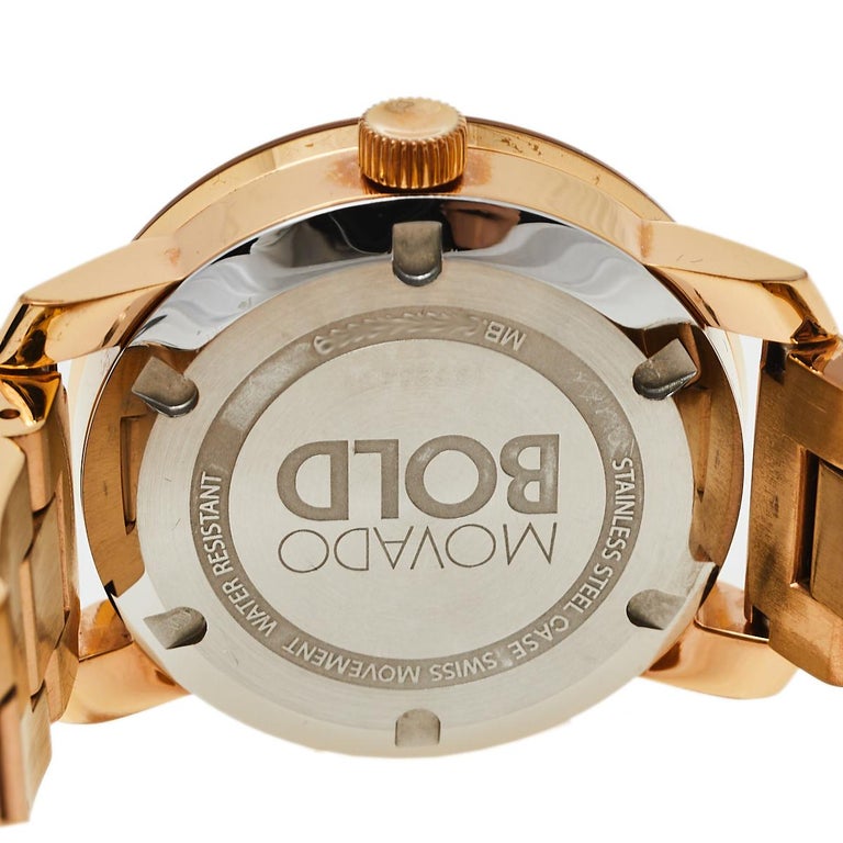 Movado Rose Gold Plated Bold MB.01.3.34.6039 Women's Wristwatch 36 mm ...