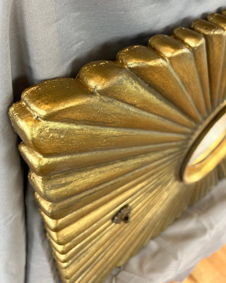 Movie Theater Gold Painted Plaster Sunburst Mirror Decoration, C. 1920 ...