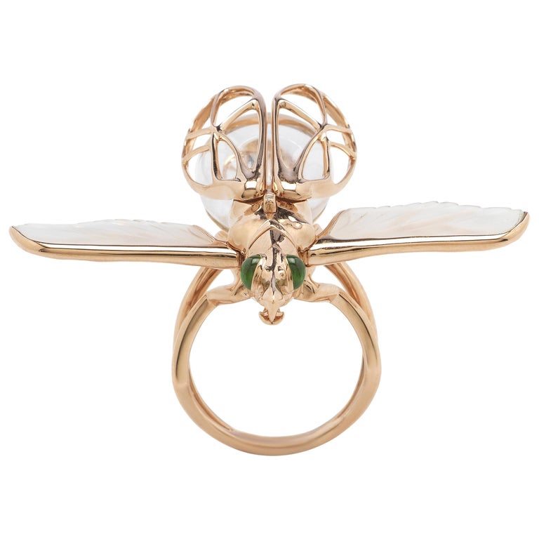 Moving Insect Ring For Sale at 1stDibs