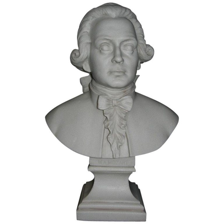 Mozart Marble Bust, 20th Century For Sale at 1stDibs