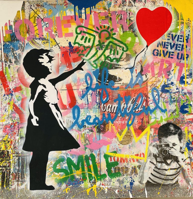 Mr. Brainwash - Balloon Girl For Sale at 1stDibs