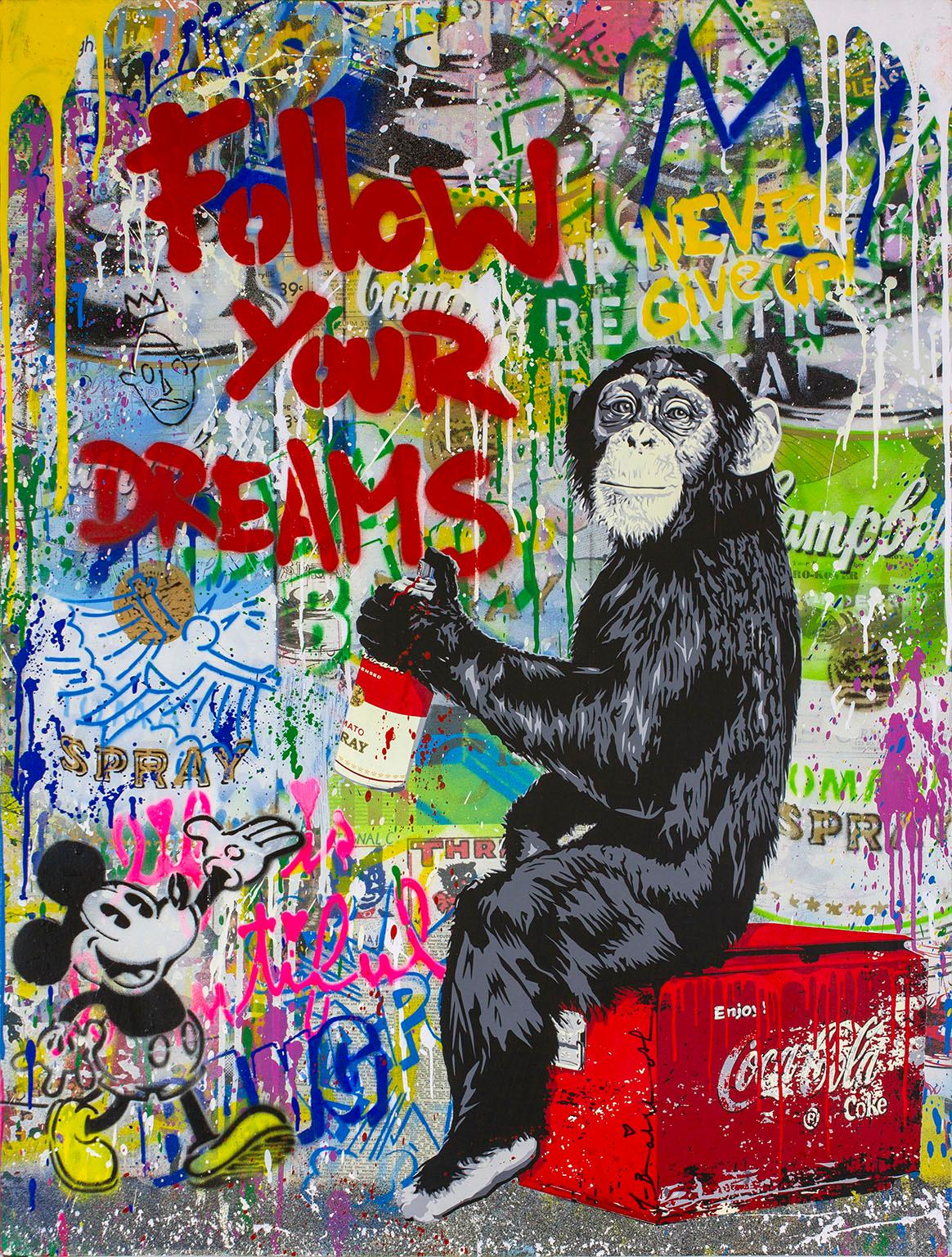 Mr. Brainwash - "Everyday Life" silkscreen and mixed media on canvas ...
