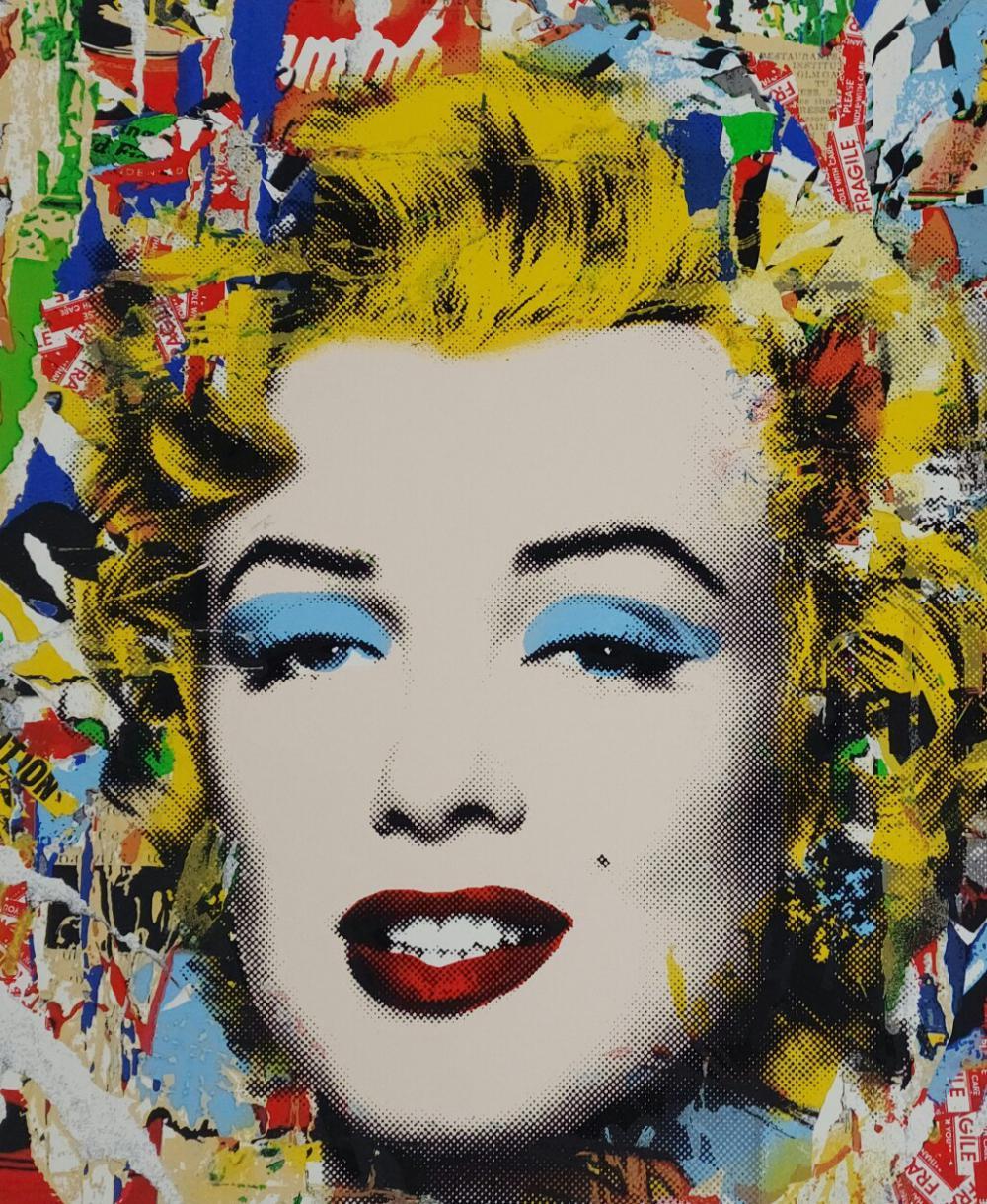Mr. Brainwash - POPFOLIO-COLLAGE MARILYN MONROE en venta en 1stDibs