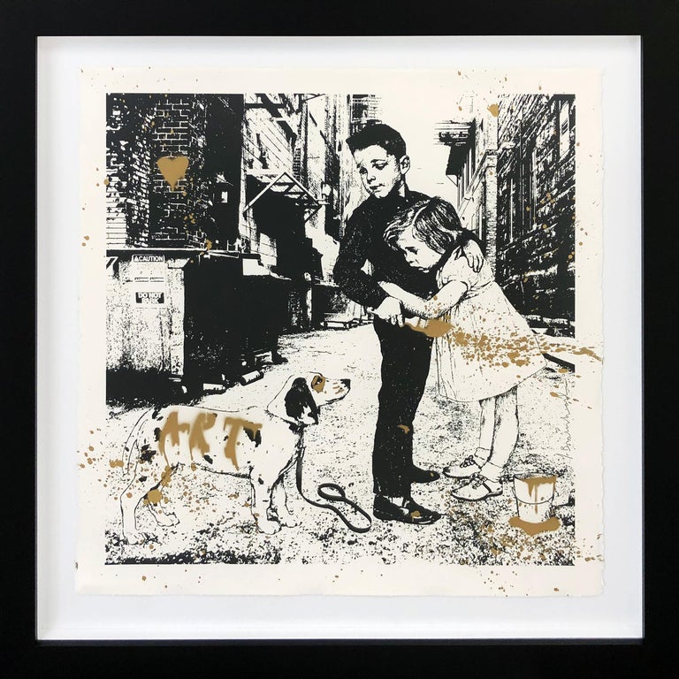 Mr. Brainwash - PUP ART (GOLD) at 1stDibs