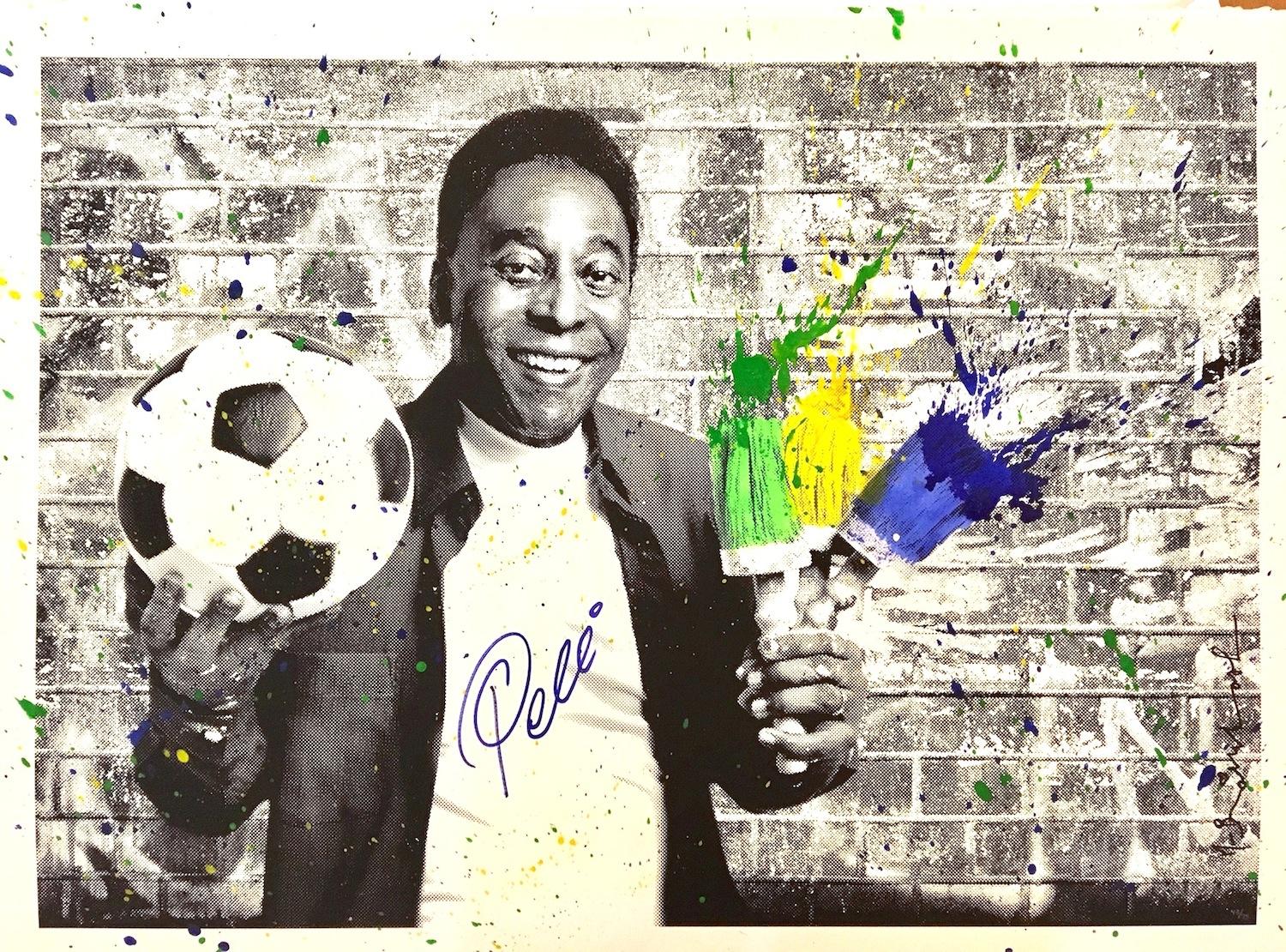 Mr. Brainwash - The King Pelé - Portrait at 1stDibs