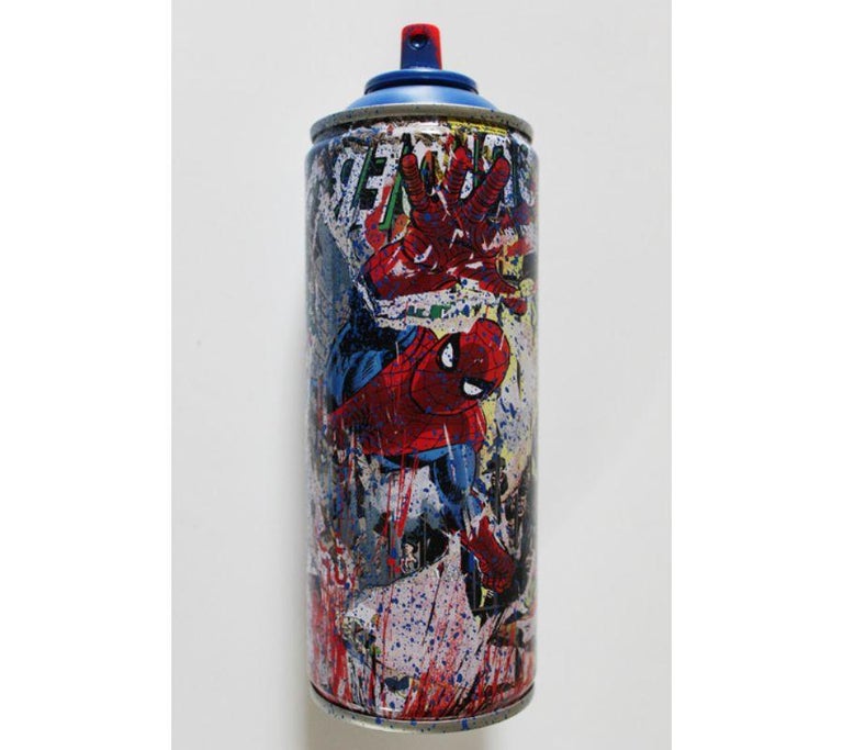 Mr. Brainwash - Spiderman Spraycan Blue For Sale at 1stDibs