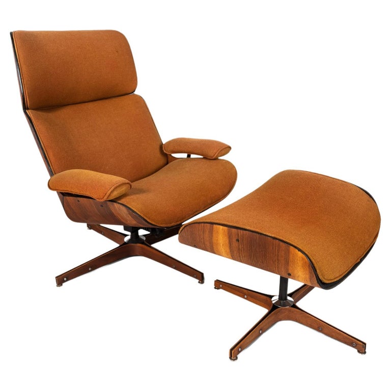 Mr. Chair Lounge Chair and Ottoman by George Mulhauser for Plycraft, USA, c. 1960s For Sale at ...