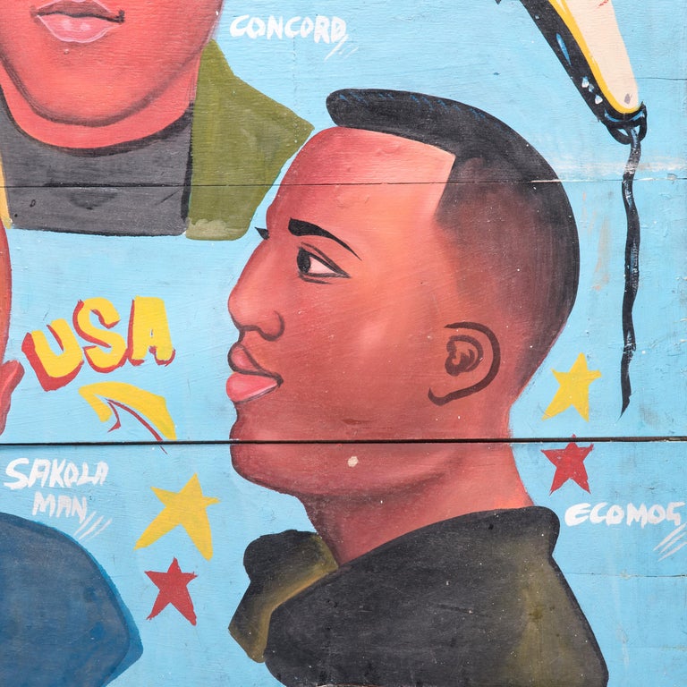 "Mr. Man" Hand Painted African Barbershop Sign at 1stDibs | mr man ...