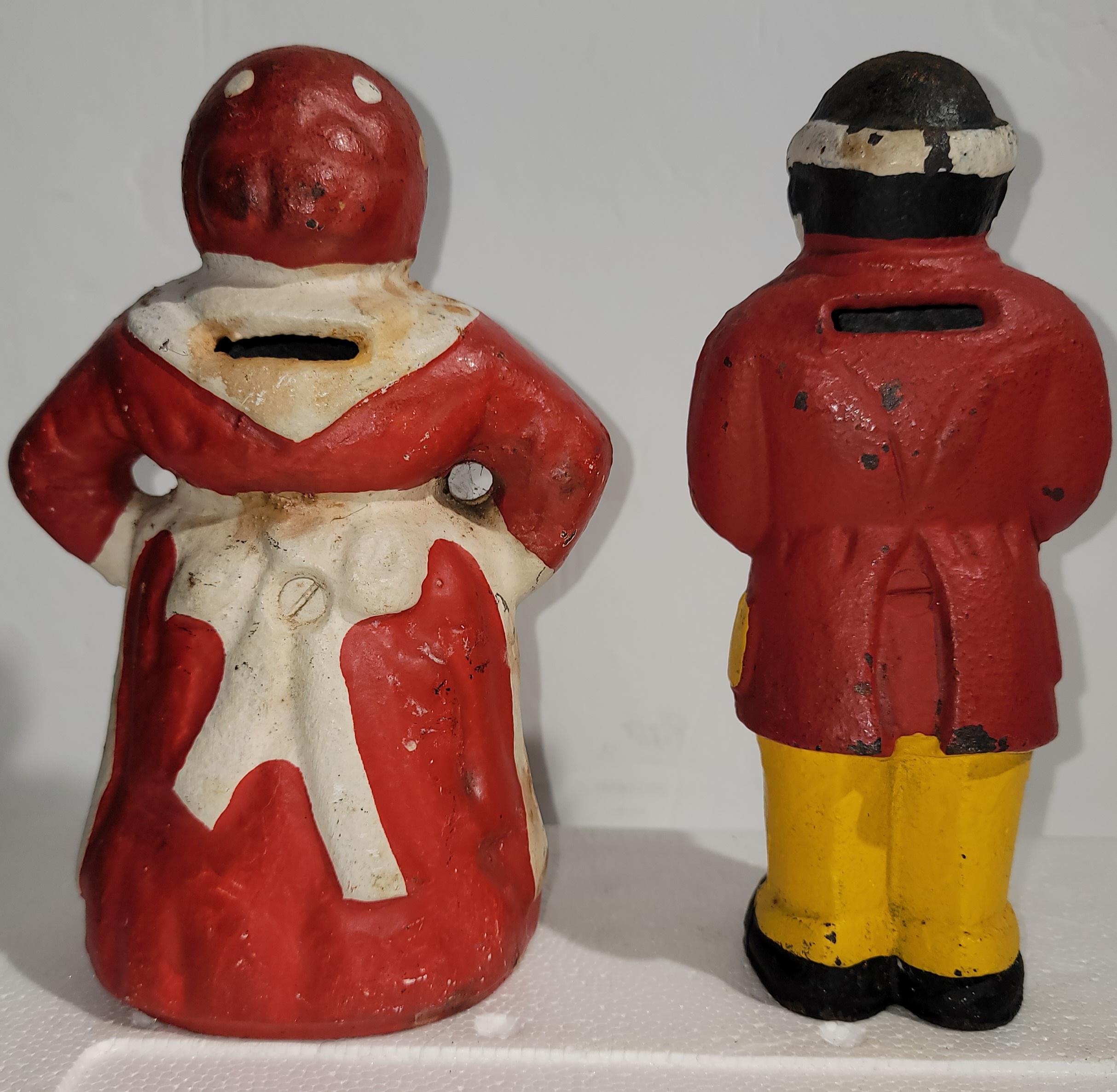 Mr and Mrs Hubley Painted Banks -Pair For Sale at 1stDibs | cast iron ...