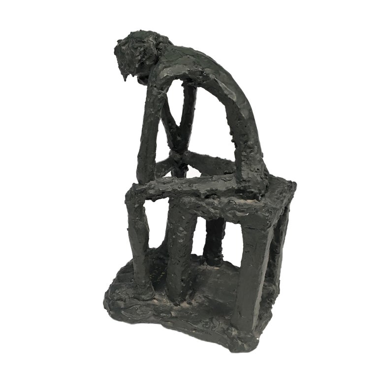 Mr. Thinker Sculpture in Plaster Signed by Bianchi G. Chibian at ...